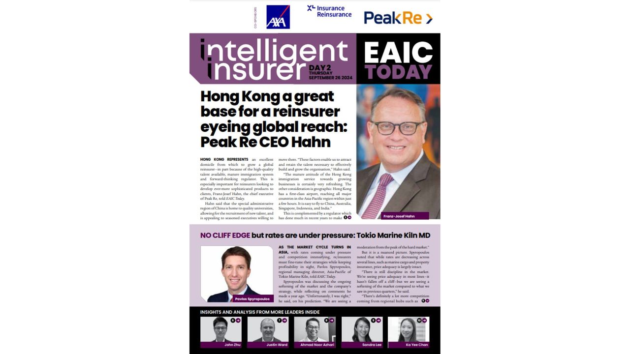 EAIC Today 2024 Day 2 is now live | Intelligent Insurer